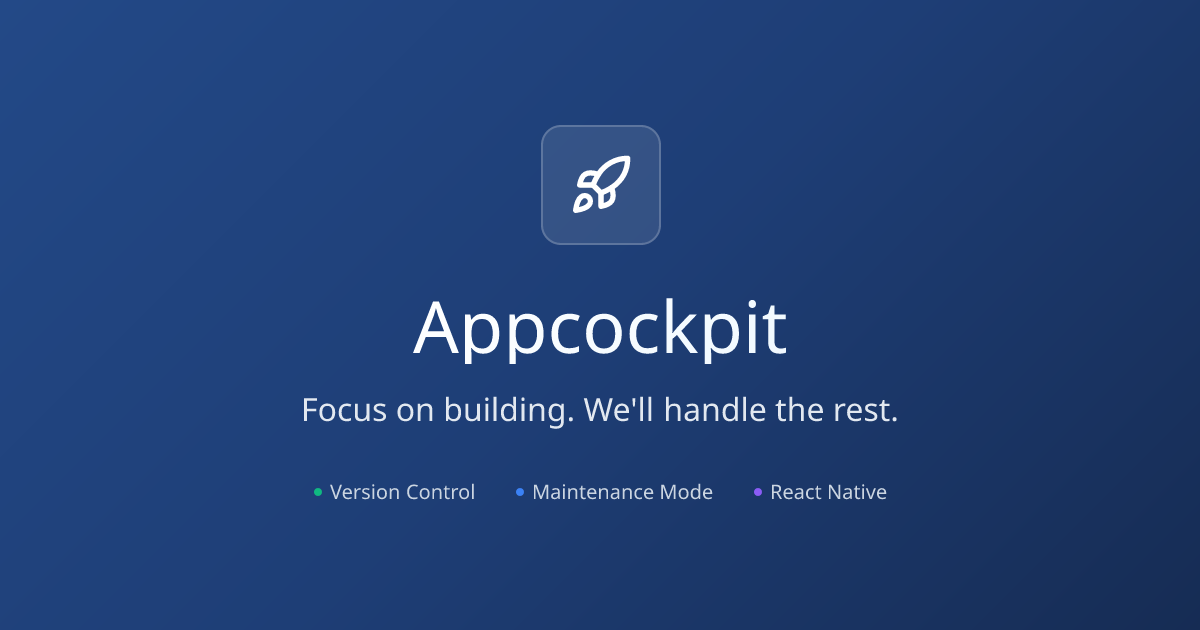 Appcockpit - Force Update & Version Management for Mobile Apps